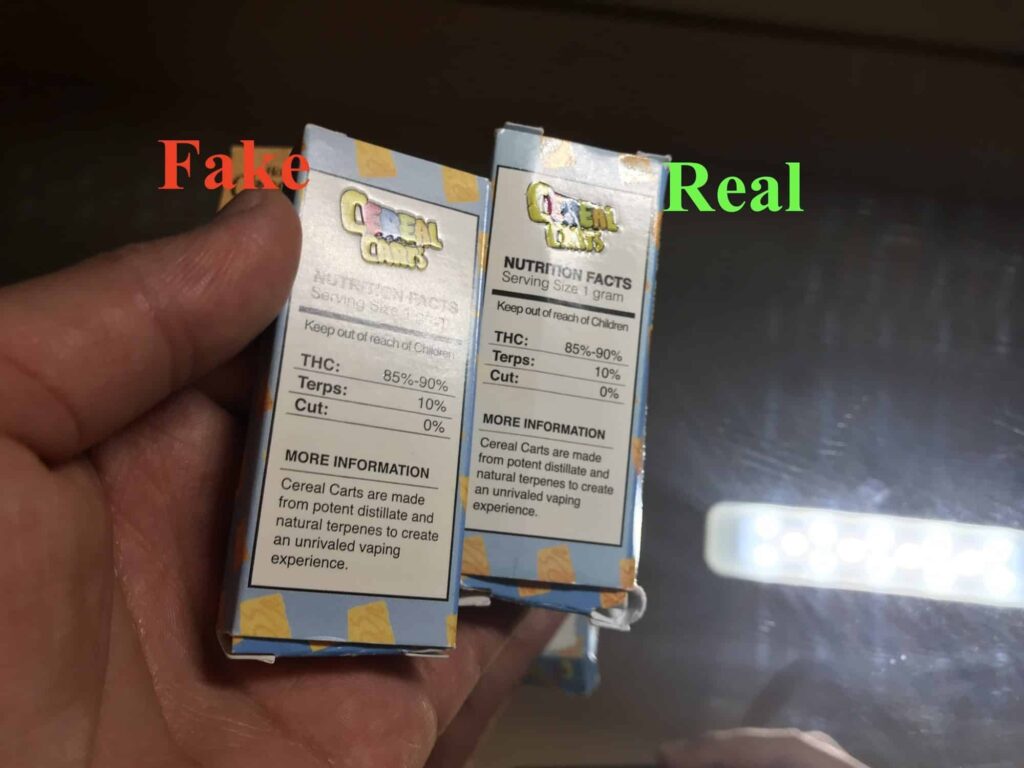 Fake Cereal Carts - How To Identify Legit and Fake's