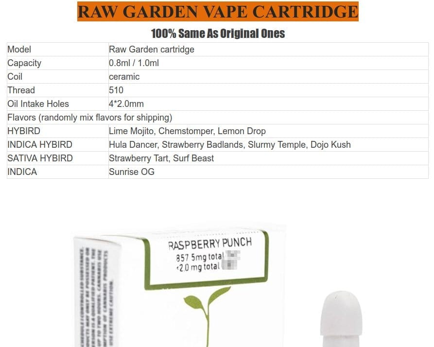 Fake Raw Garden Cartridges To Watch Out For